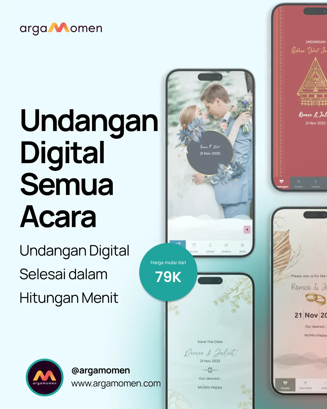 Undangan Digital Untuk Pernikahan dan Acara Apapun - Argamomen